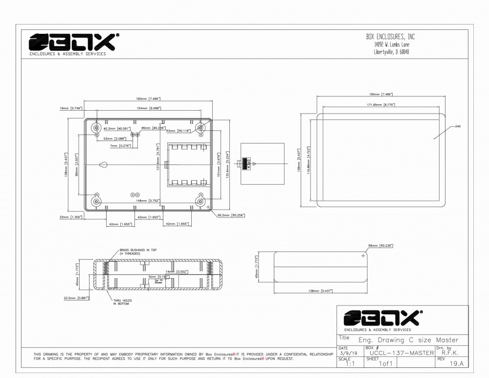 UCCL-137 C-size master engineering drawing preview