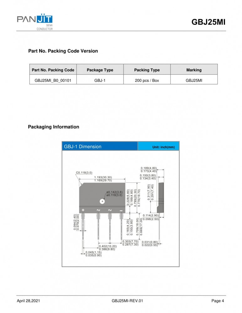 GBJ25MI technical document page 4