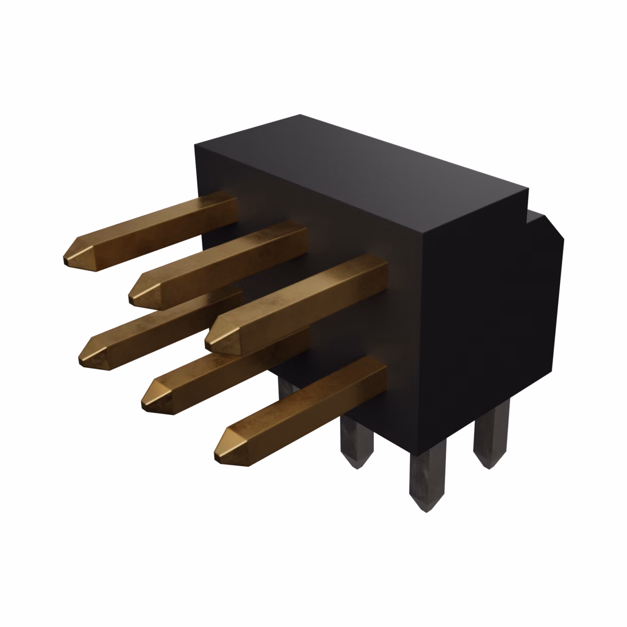 2.00mm Pitch Milli-Grid Header, Right-Angle, Through Hole, 6 Circuits, 0.76µm Gold (Au) Plating, Mating Pin Length 3.50mm, Tail Length 2.60mm, Tray, Lead-Free for sale