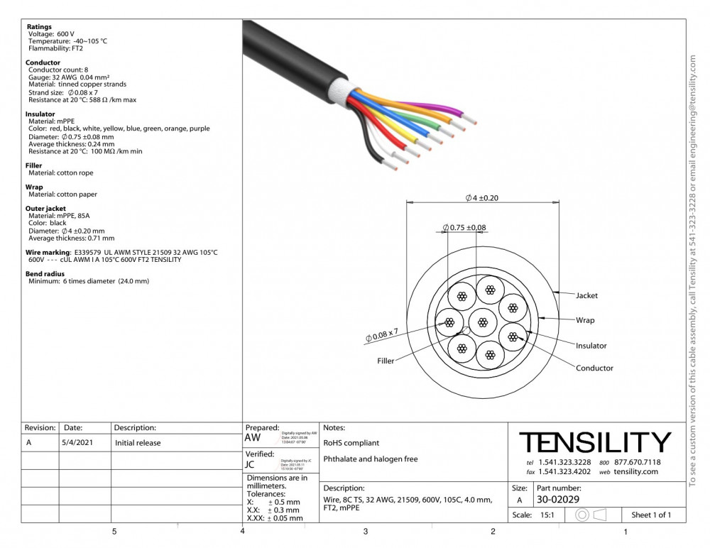Technical drawing image for Tensility International part 30-02029