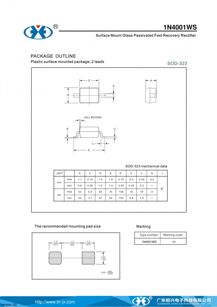 1N4001WS datasheet page 3