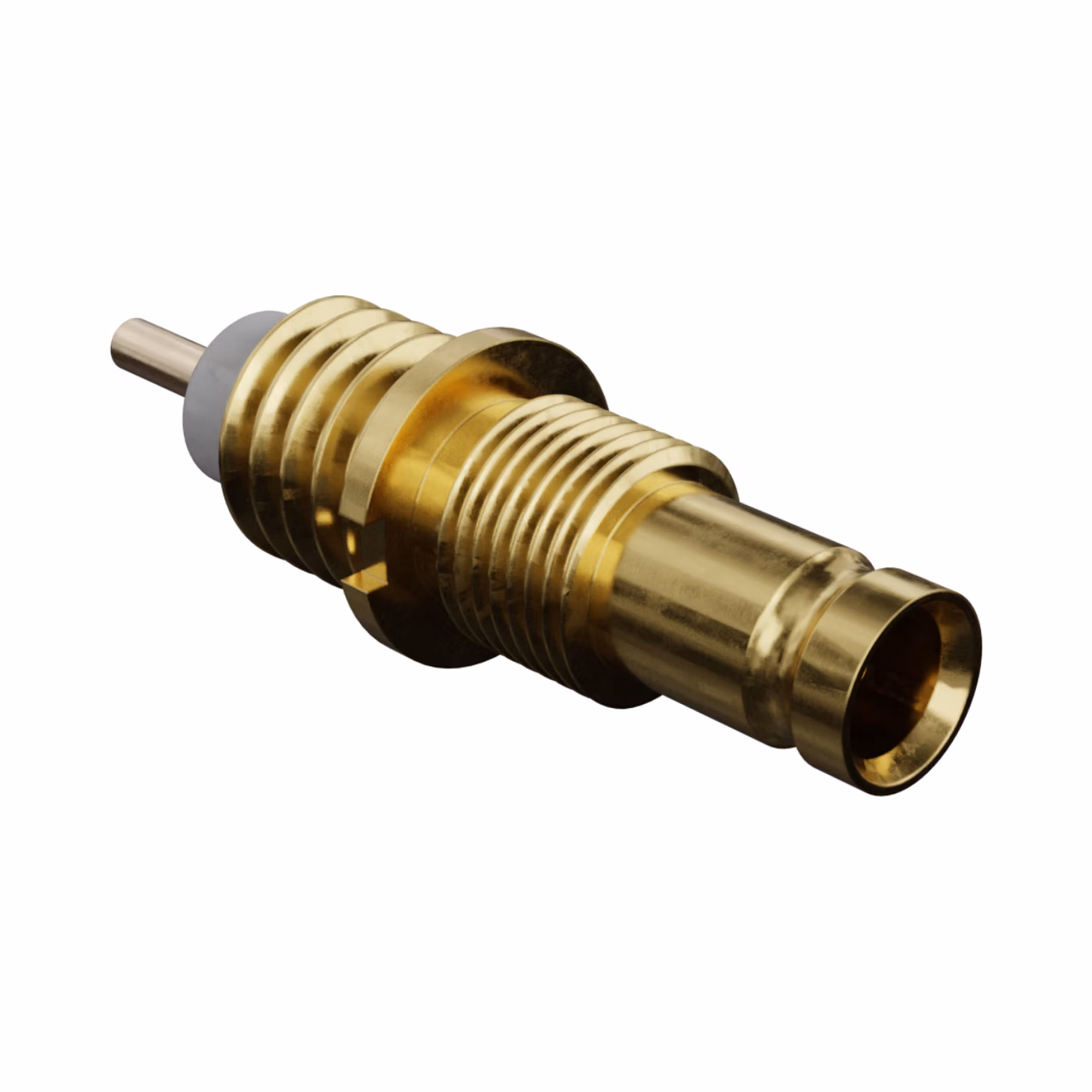 DIN 1.0/2.3 Jack, Straight, Panel Mount, Gold (Au) Plated, Candlestick Contact, 11.50mm Length, 50 Ohms for sale