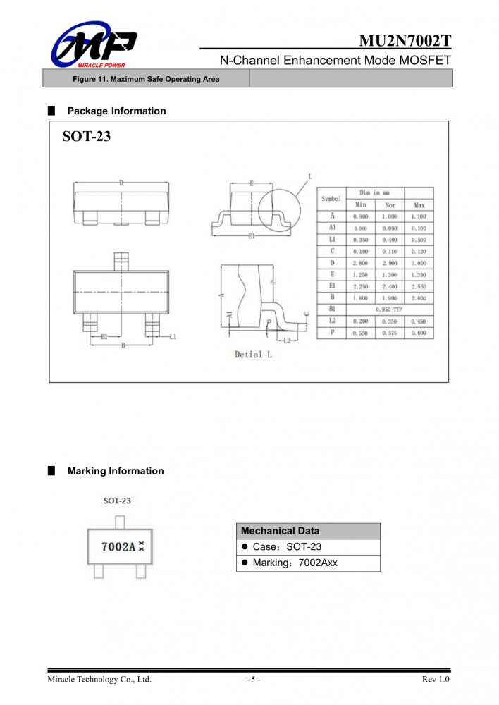 MU2N7002T datasheet page 5