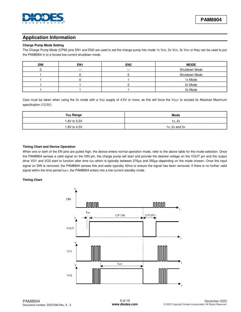 PAM8904JPR datasheet page 5