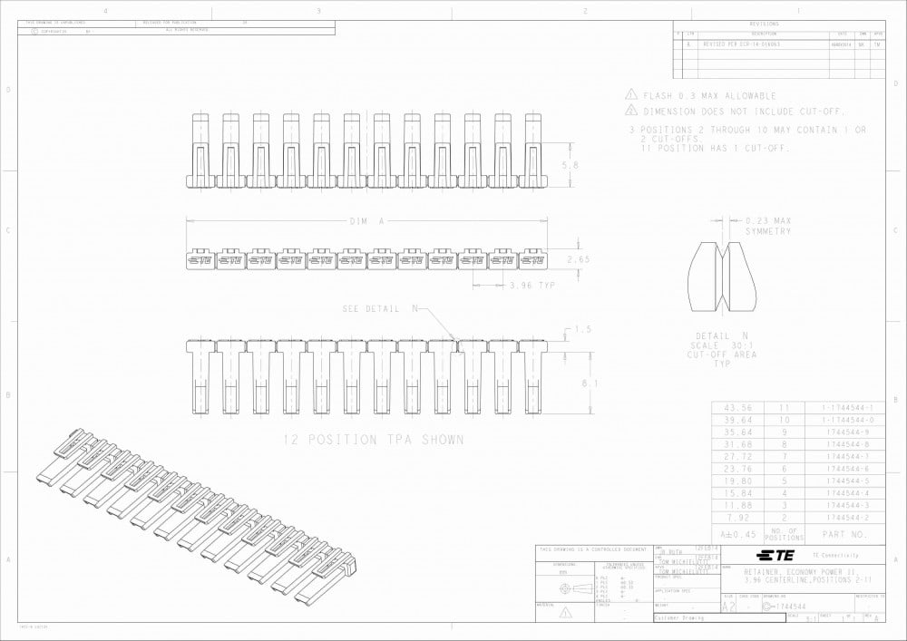 TE Connectivity 1744544-4 technical drawing preview