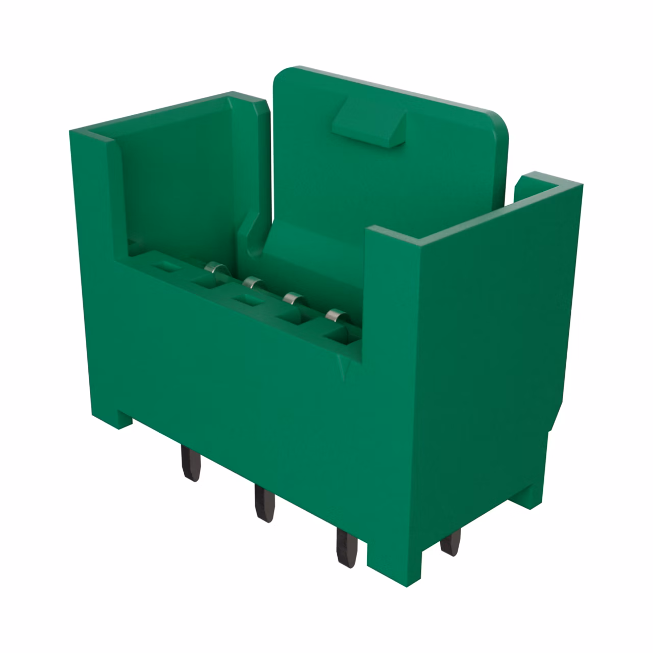 Appli-Mate RAST 2.5 Header, Vertical, 6 Circuits, Tin (Sn) Plating, Glow-Wire Capable, Positioning Keys D and F Blocked, with Latch, Green for sale