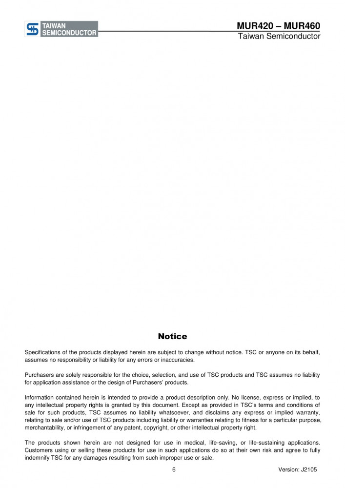 MUR460 datasheet page 6