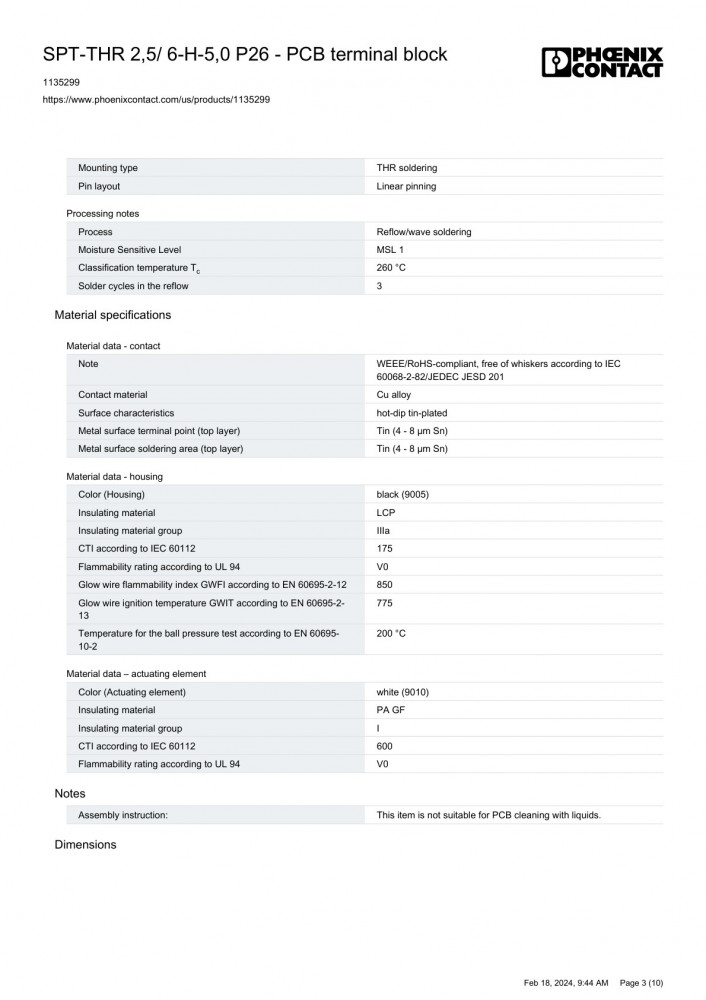 Phoenix Contact 1135299 technical document page 3