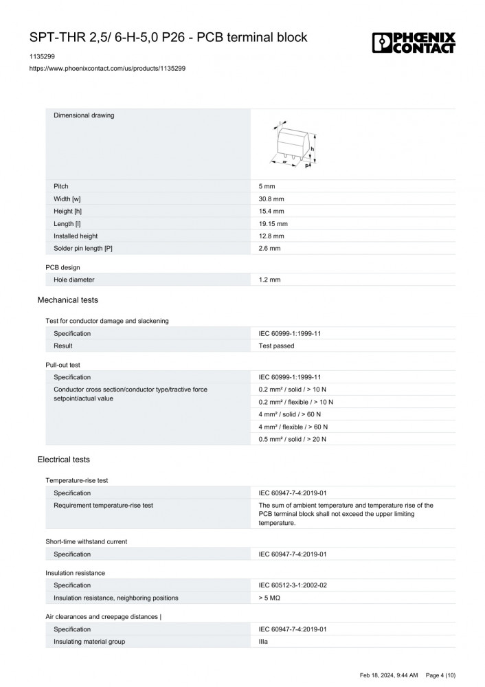 Phoenix Contact 1135299 technical document page 4