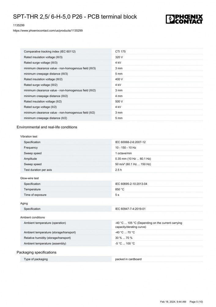 Phoenix Contact 1135299 technical document page 5