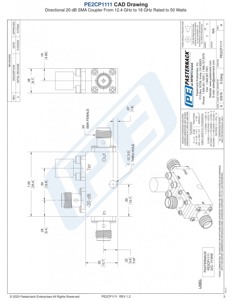 PE2CP1111 technical document page 3