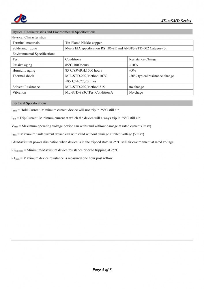 JK-mSMD series datasheet page 5