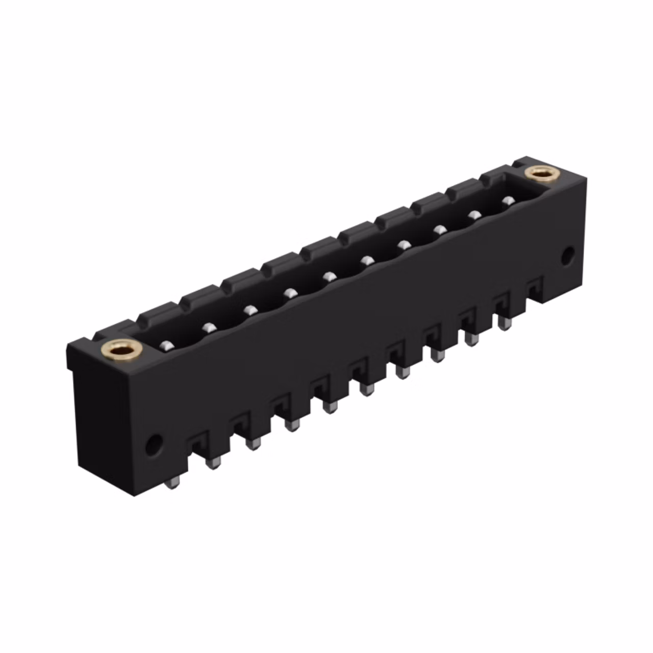 5.00mm Pitch Eurostyle Vertical PCB Header, with Threaded Retention Inserts, 10 Circuits for sale
