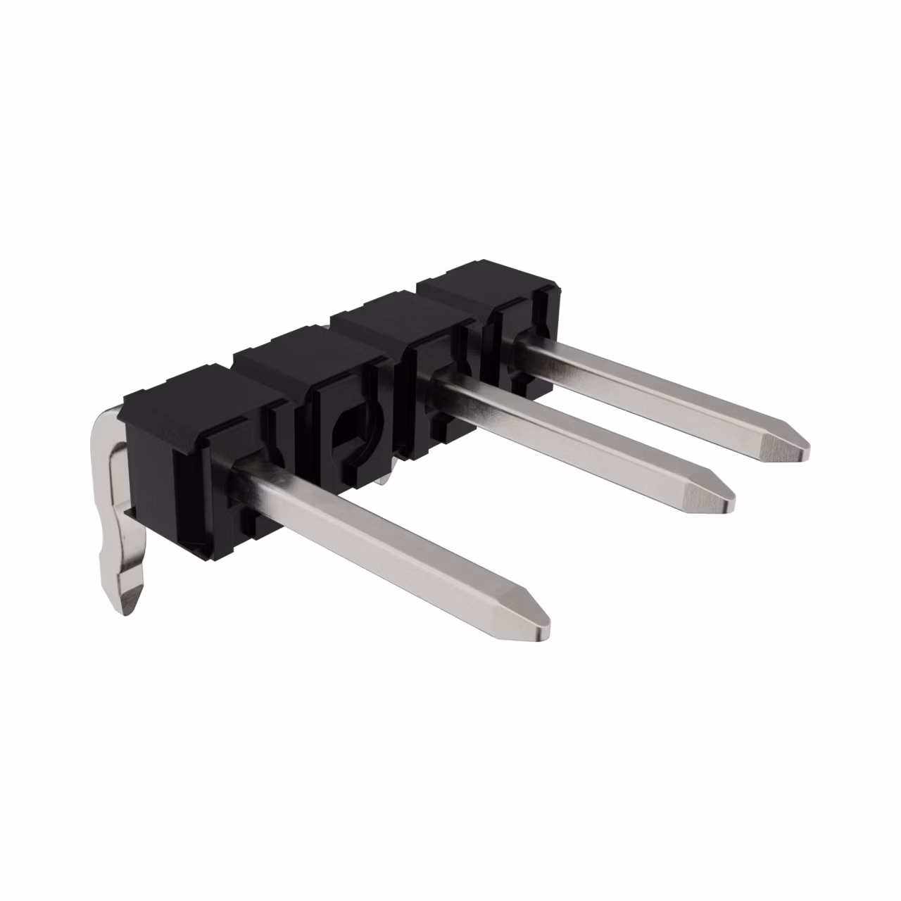 KK 254 Breakaway Header, Right-Angle Surface Mount Compatible, 4 Circuits, Circuit 2 Voided, Tin (Sn) Plating, Mating Pin Length 6.20mm, with Kinked PC Tails, Bag for sale