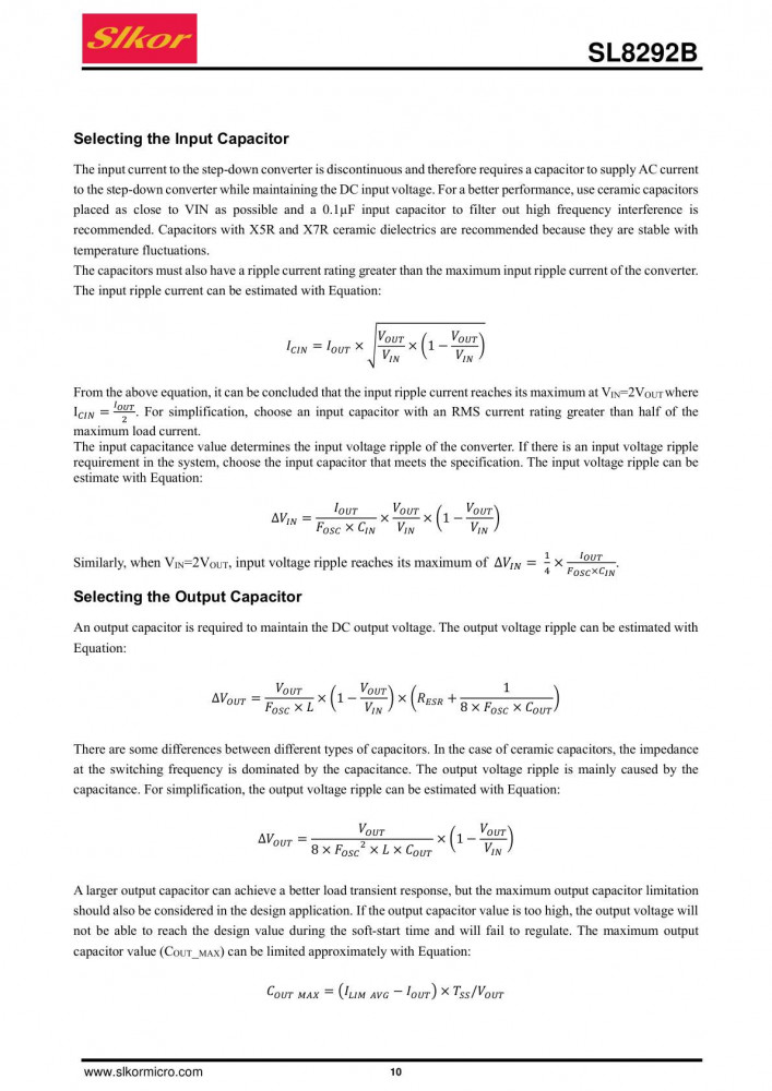 SL8292B datasheet page 10