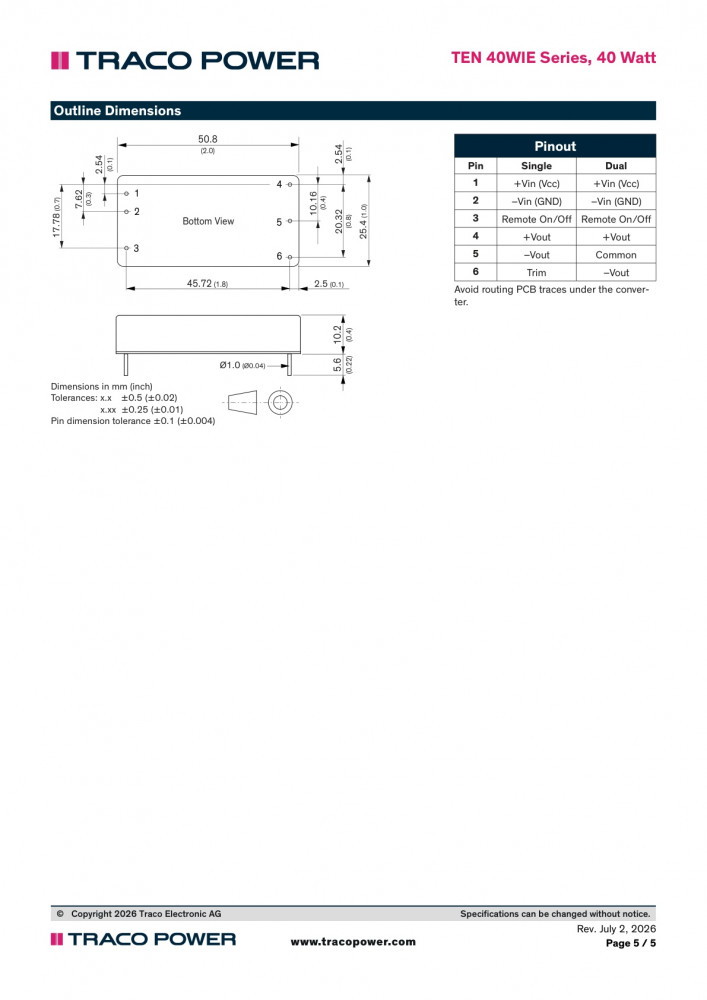 TEN 40WIE technical document page 5