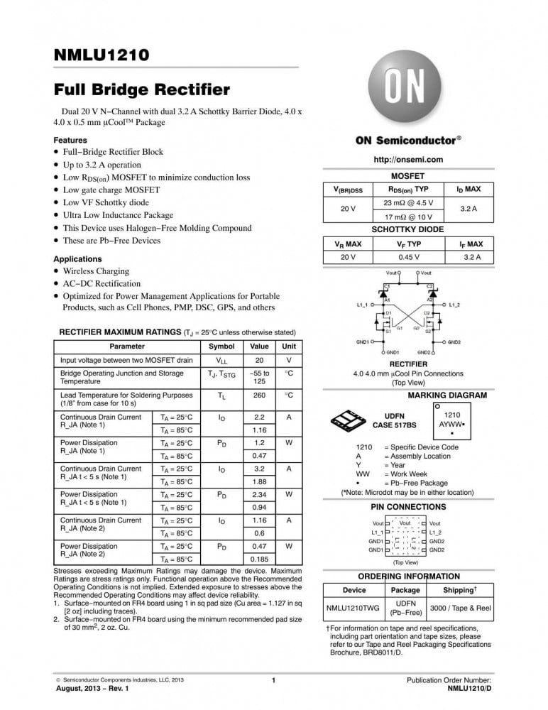 NMLU1210TWG datasheet page 1
