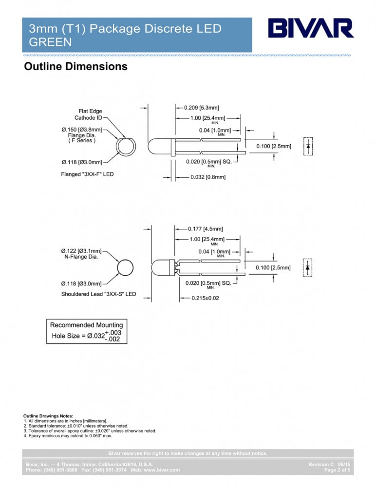 BIVAR 3PGT datasheet page 2