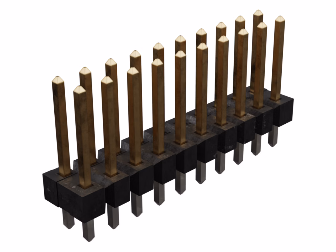 C-Grid Header, 2.54mm Pitch, Through Hole, Dual Row, Vertical, 20 Circuits, 0.75µm Gold (Au) Plating, Tray Packaging, Lead-Free for sale
