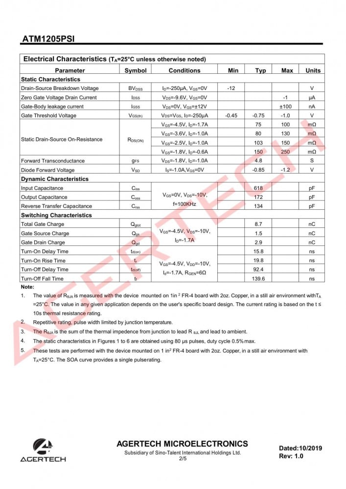 ATM1205PSI datasheet page 2