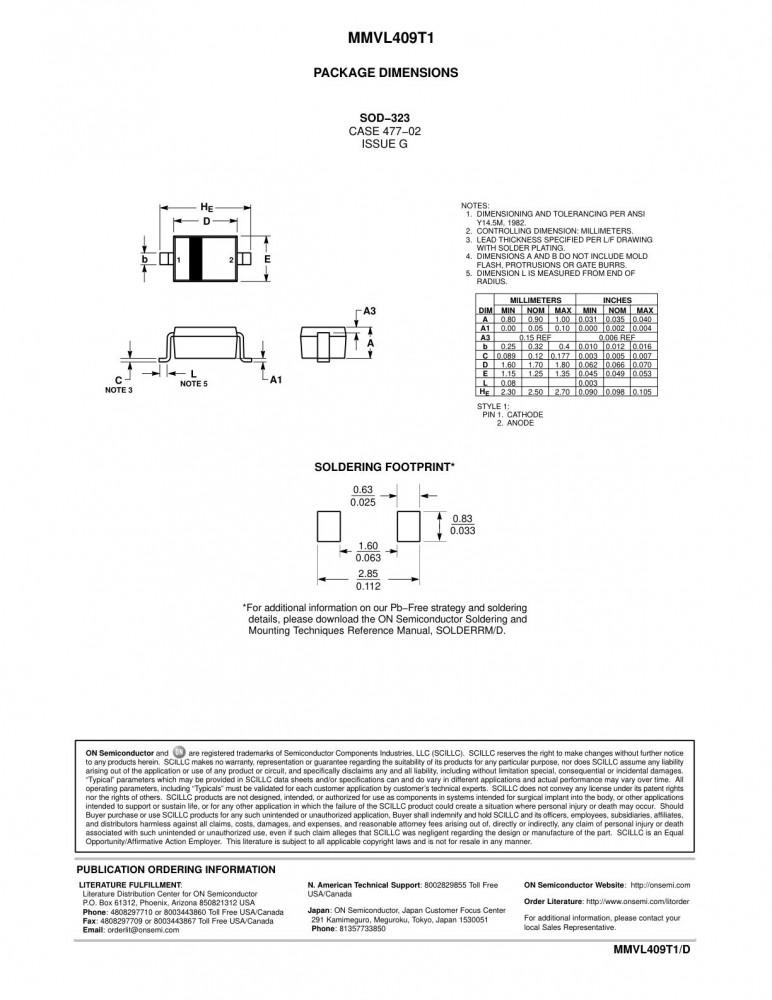 MMVL409T1 package drawing