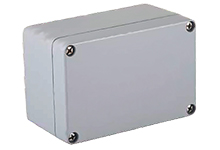 Enclosure, Die-cast Aluminum, S-8100 Series, without External Mounting Flanges, 150 x 100 x 80mm Outside Dimensions, Grey RAL 7001 for sale