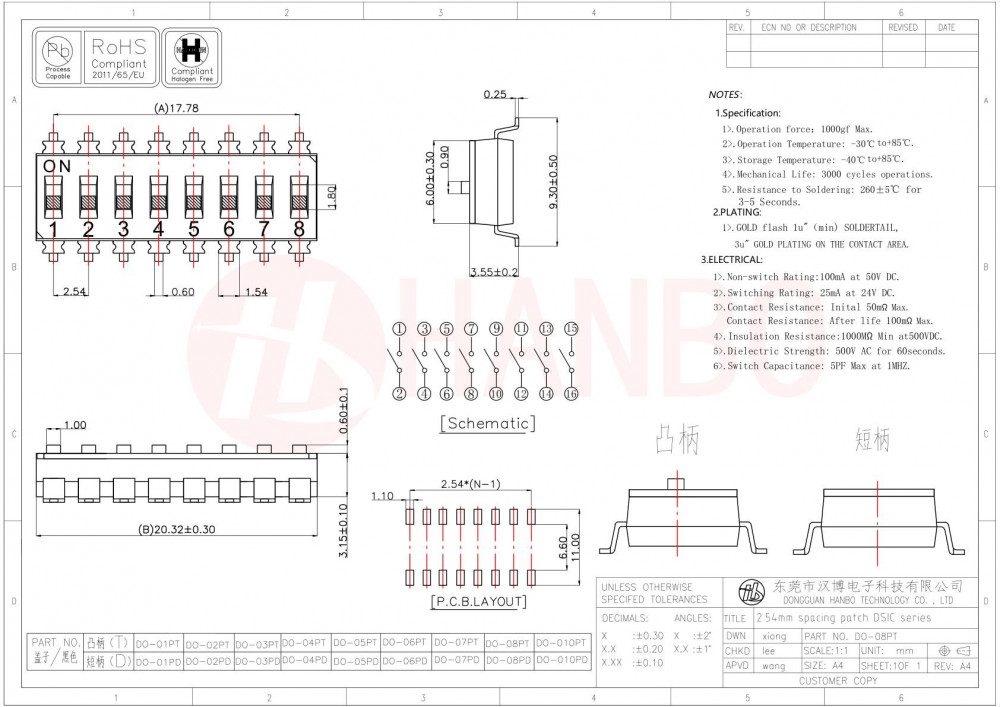 DO-08PT technical document page