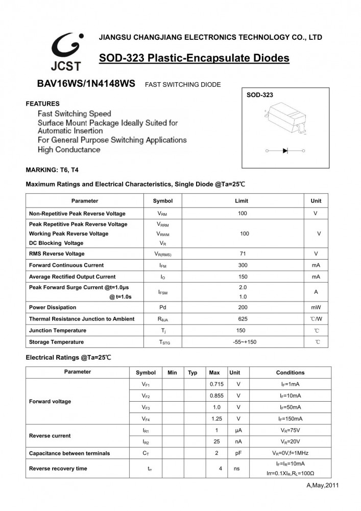 JSCJ 1N4148WS datasheet page 1