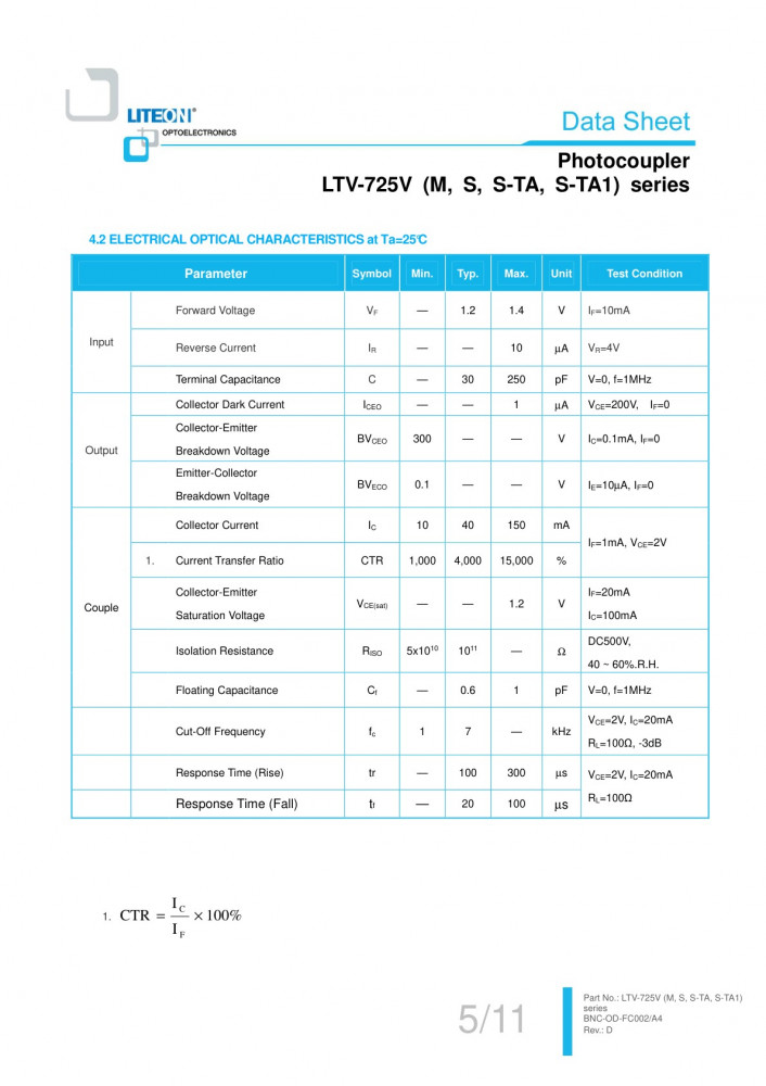 LTV-725VS-TA1 datasheet page 6