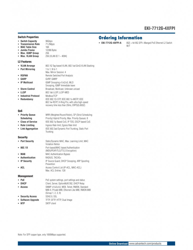 EKI-7712G-4XFPI technical document, page 2