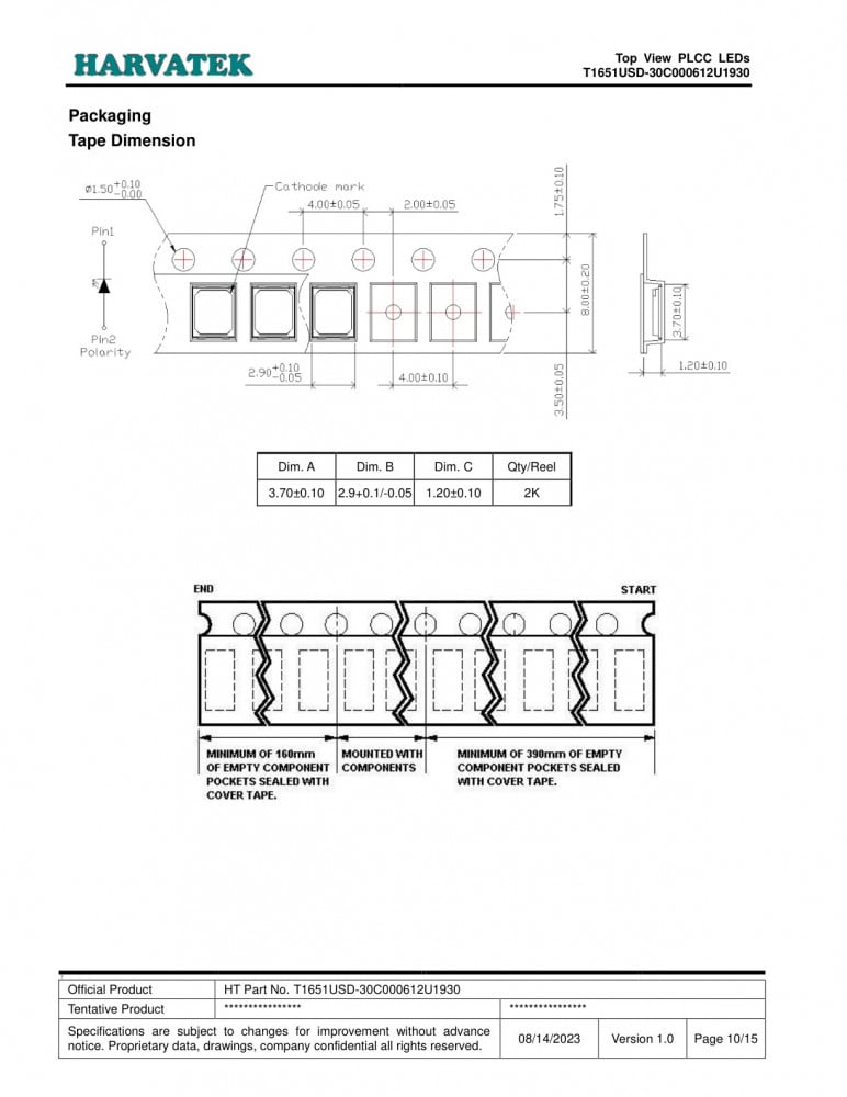 Harvatek datasheet page 10