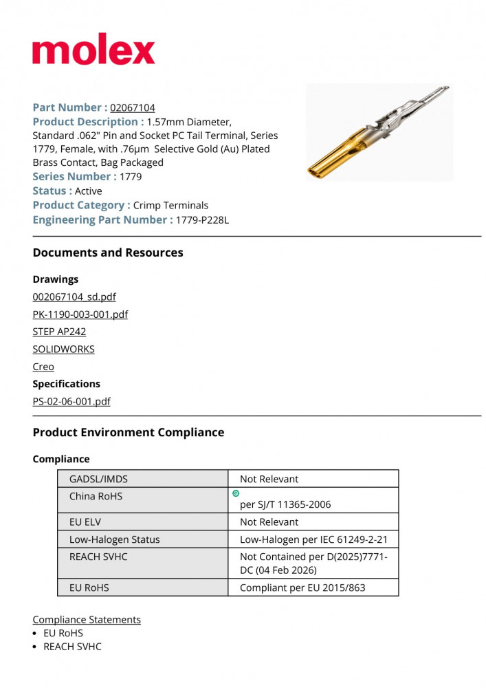 02067104 technical document preview, page 1