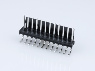 KK 396 Header, Right-Angle with Friction Lock, 17 Circuits, Tin (Sn) Plating