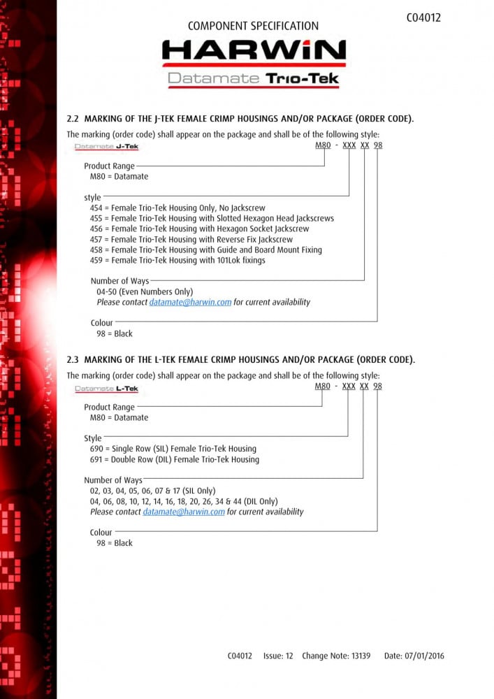 Harwin M80 Trio-Tek document page 3