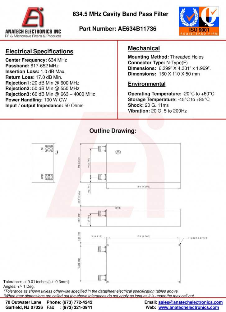 AE634B11736 technical drawing page