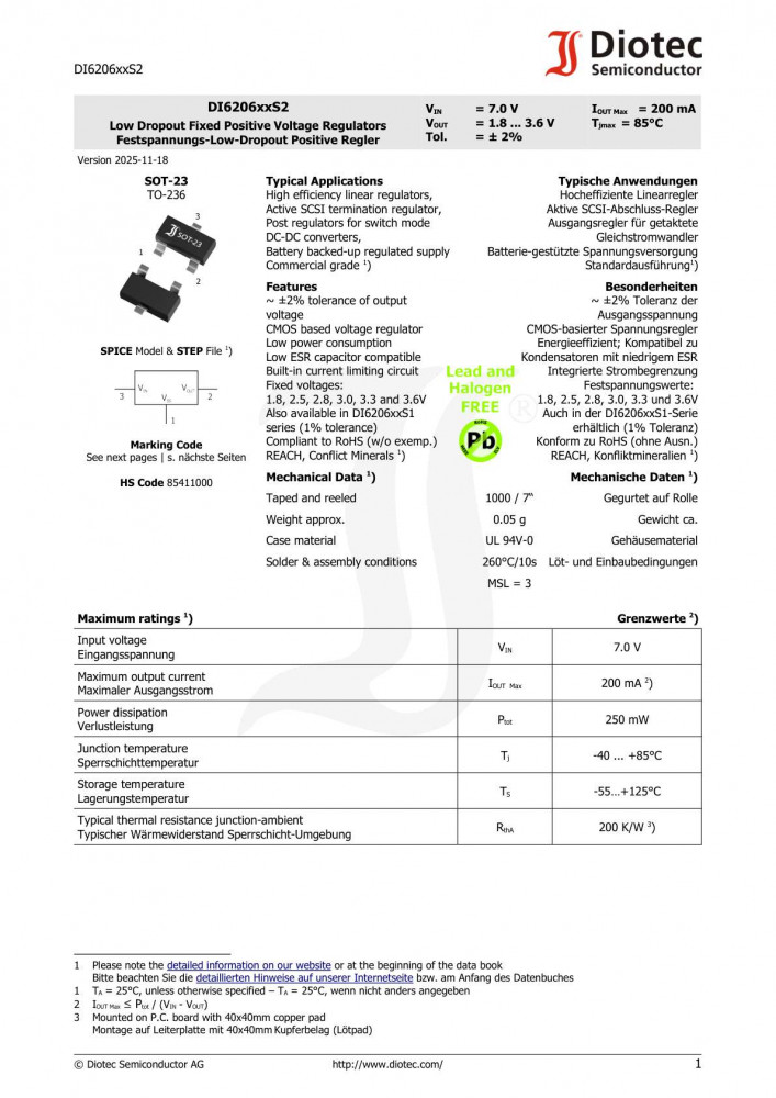 DI62062.8S2 datasheet page 1