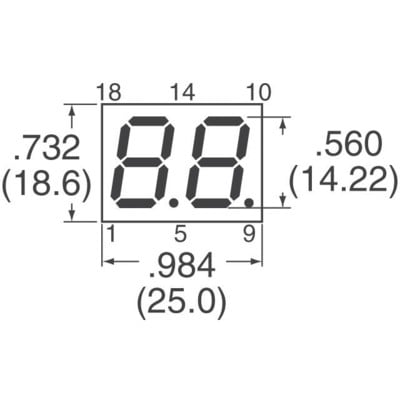 Broadcom HDSP-5503 LED Numeric Display Chip