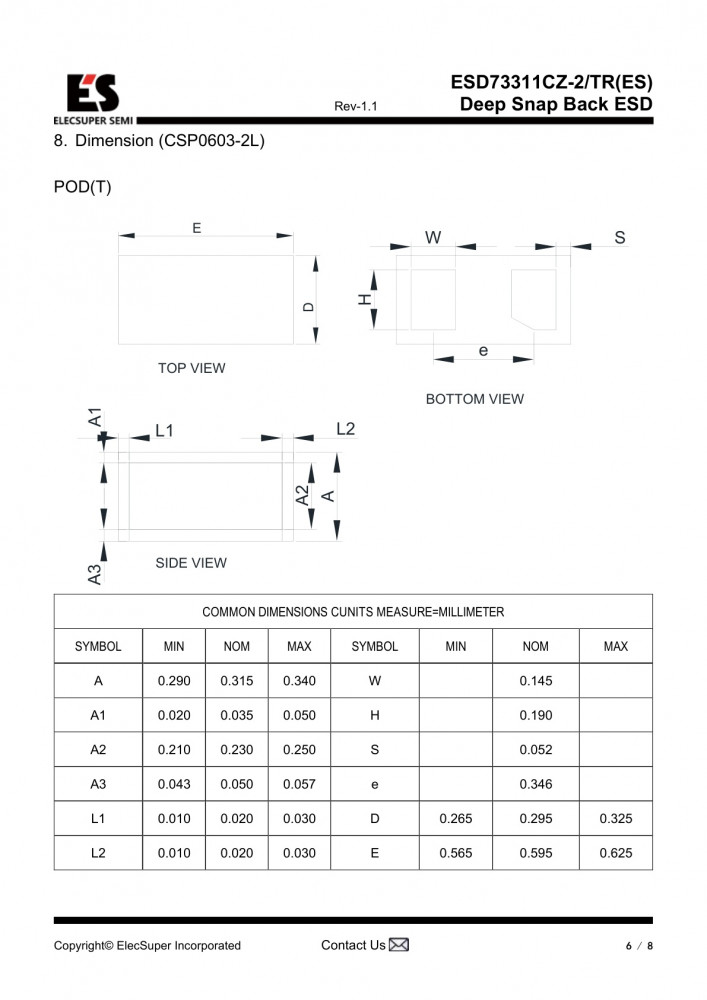 ESD73311CZ-2/TR(ES) datasheet page 6