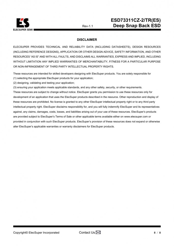 ESD73311CZ-2/TR(ES) datasheet page 8