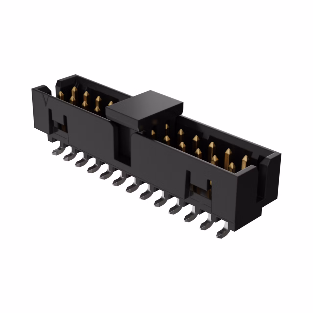 2.00mm Pitch, Milli-Grid PCB Header, Dual Row, Vertical, Surface Mount, Shrouded, 26 Circuits, 0.38µm Gold (Au) Plating, Dual Side Slots, Dual Friction Locks, Center Polarization, with Cap, Tube for sale