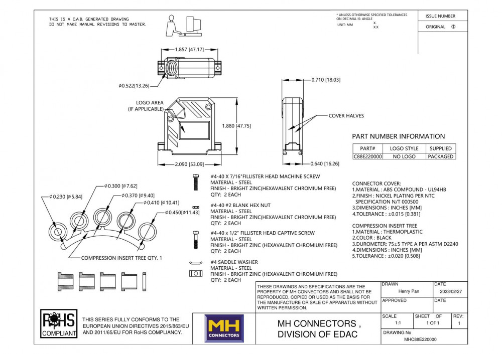 MHC88E220000 technical document page