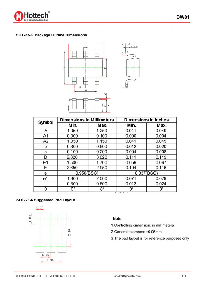 DW01 datasheet page 8