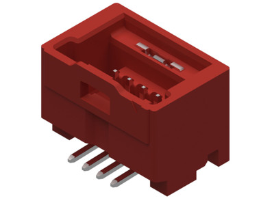 Spot-On Wire-to-Board Header with Nail, 1.50mm Pitch, Single Row, Vertical, 3 Circuits, with Potting Capability, Matte Tin (Sn) Plating, Blue