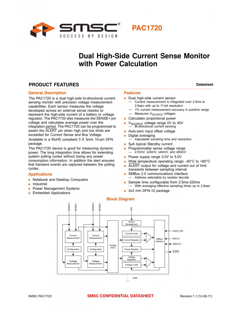 PAC1720 datasheet page 1