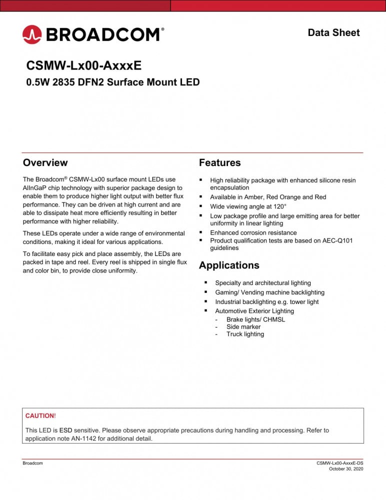CSMW-LH00-AUW0E datasheet page 1