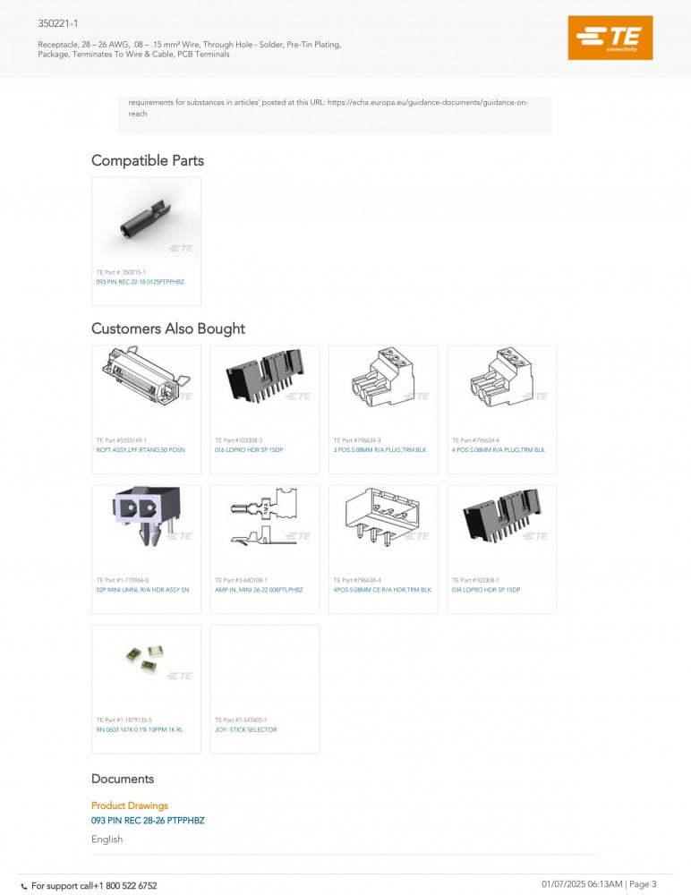 TE Connectivity 350221-1 technical document page 3