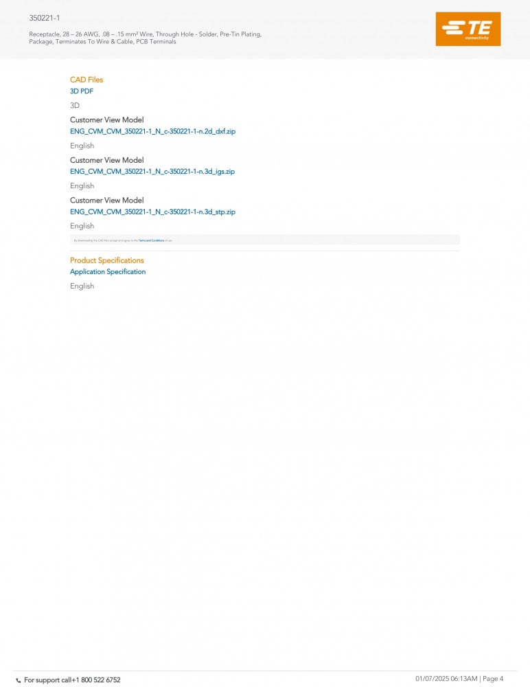 TE Connectivity 350221-1 technical document page 4
