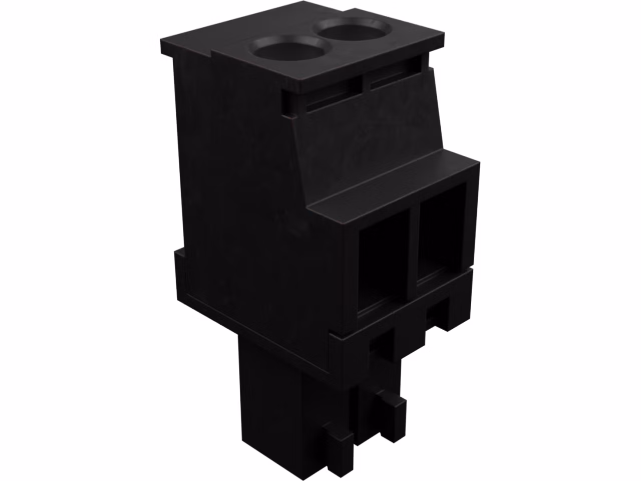 3.50mm Pitch Eurostyle Vertical Plug, with Reverse Imprinting, Front Wire Entry, Black, 2 Circuits for sale