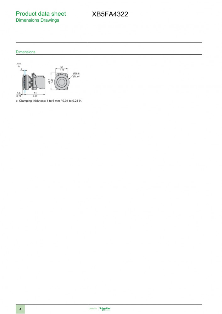XB5FA4322 technical document page 4