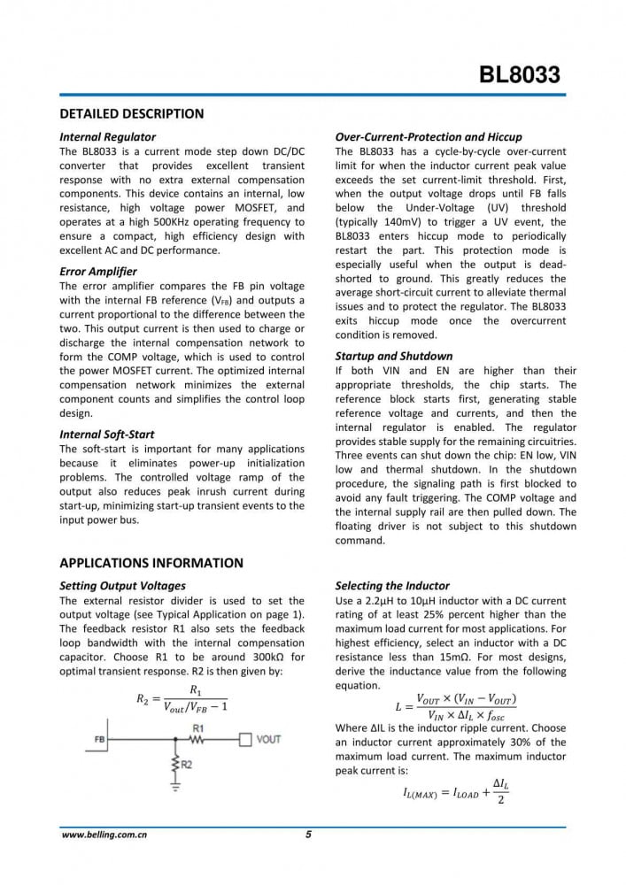 BL8033CB6TR datasheet page 5